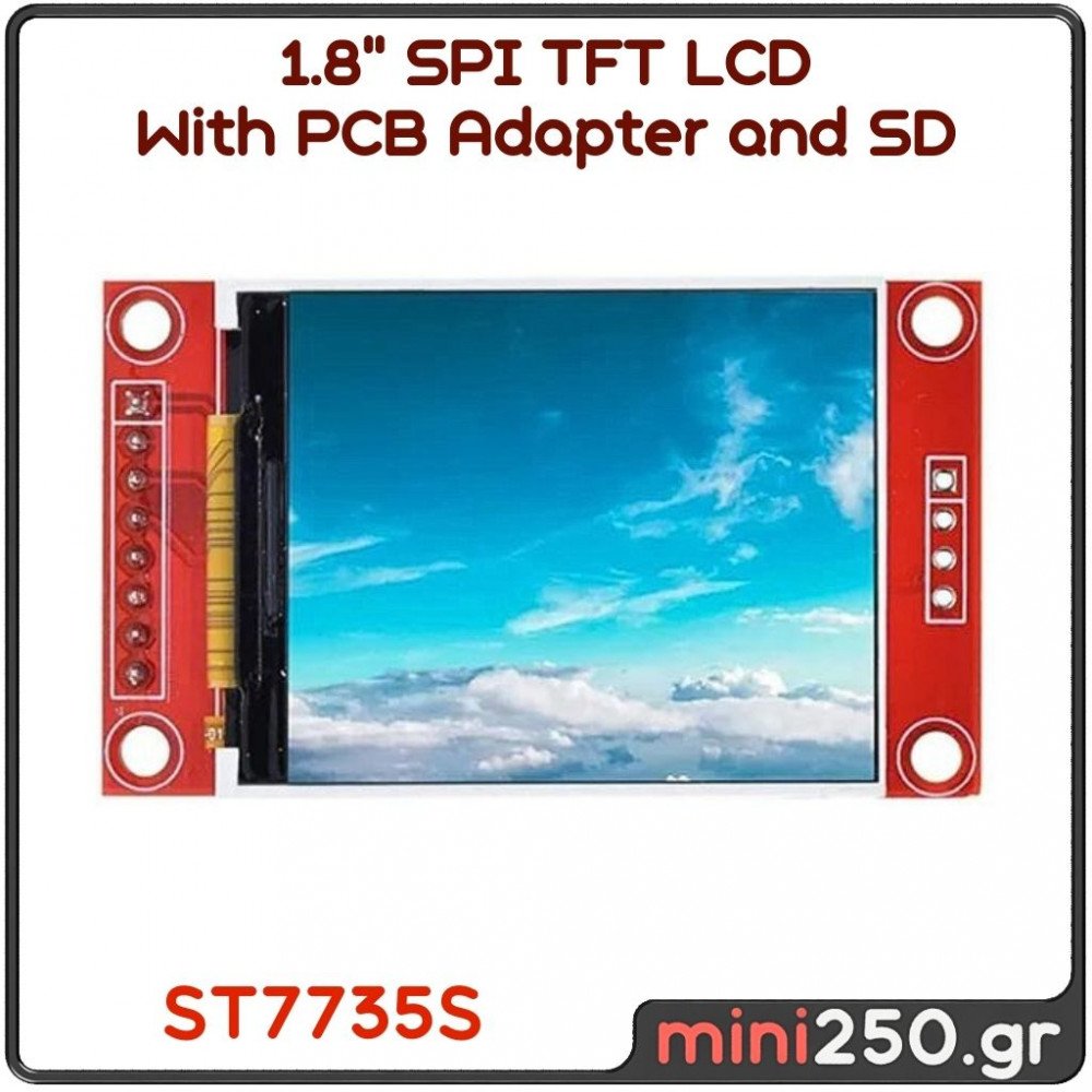 1.8" SPI TFT LCD With PCB Adapter and SD EL-0100