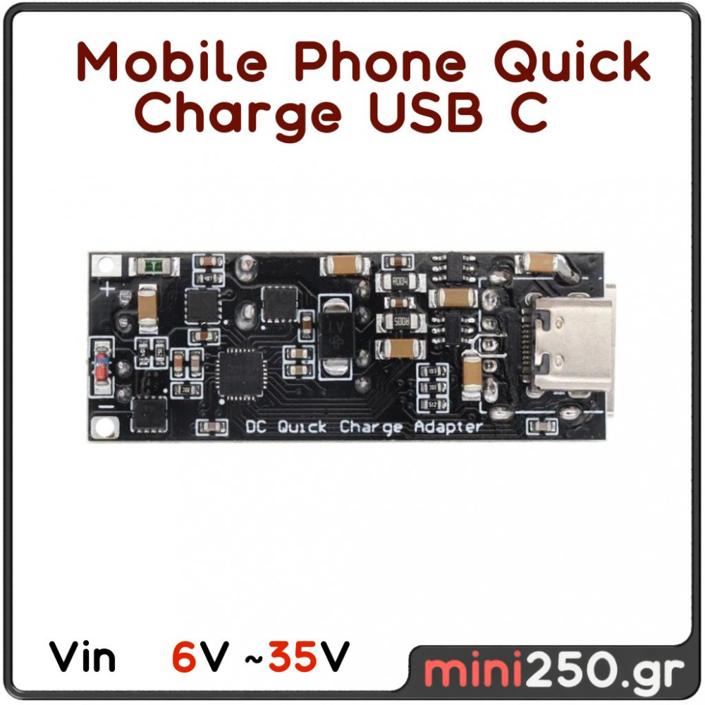 USB Type-C Mobile Phone Quick Charge Adapter 6 -35V Step Down Buck ...